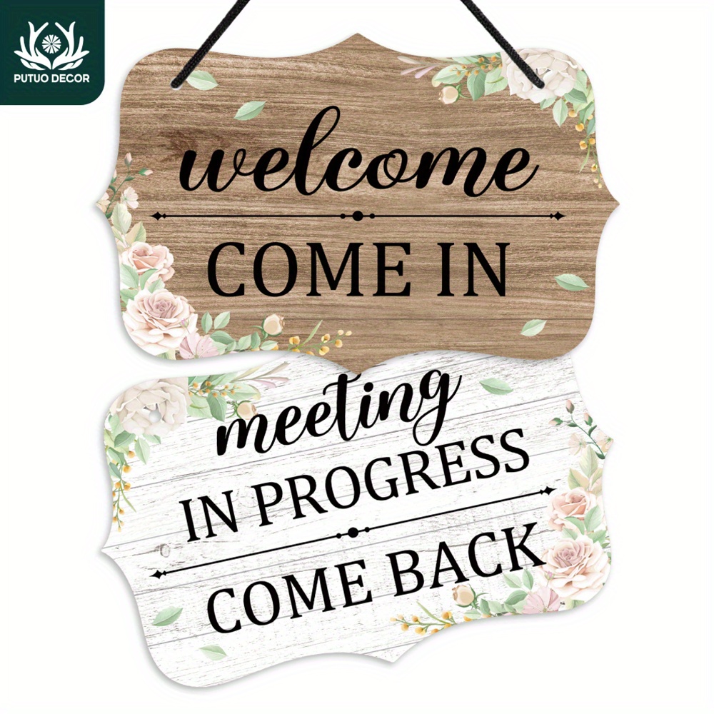 in a meeting sign sold on Temu United States