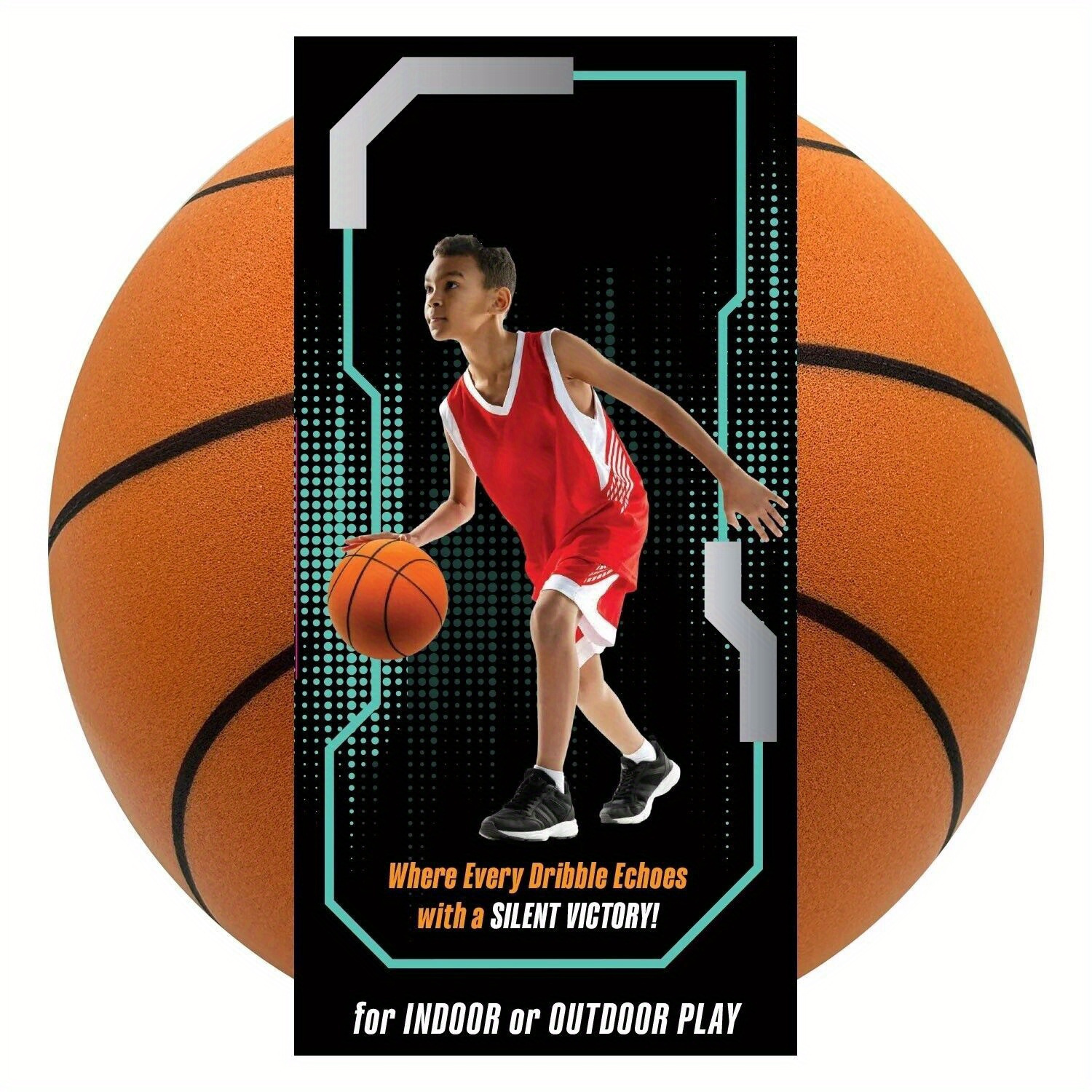 1pc Silent Basketball Cowhide Ball No Sound Indoor - Temu