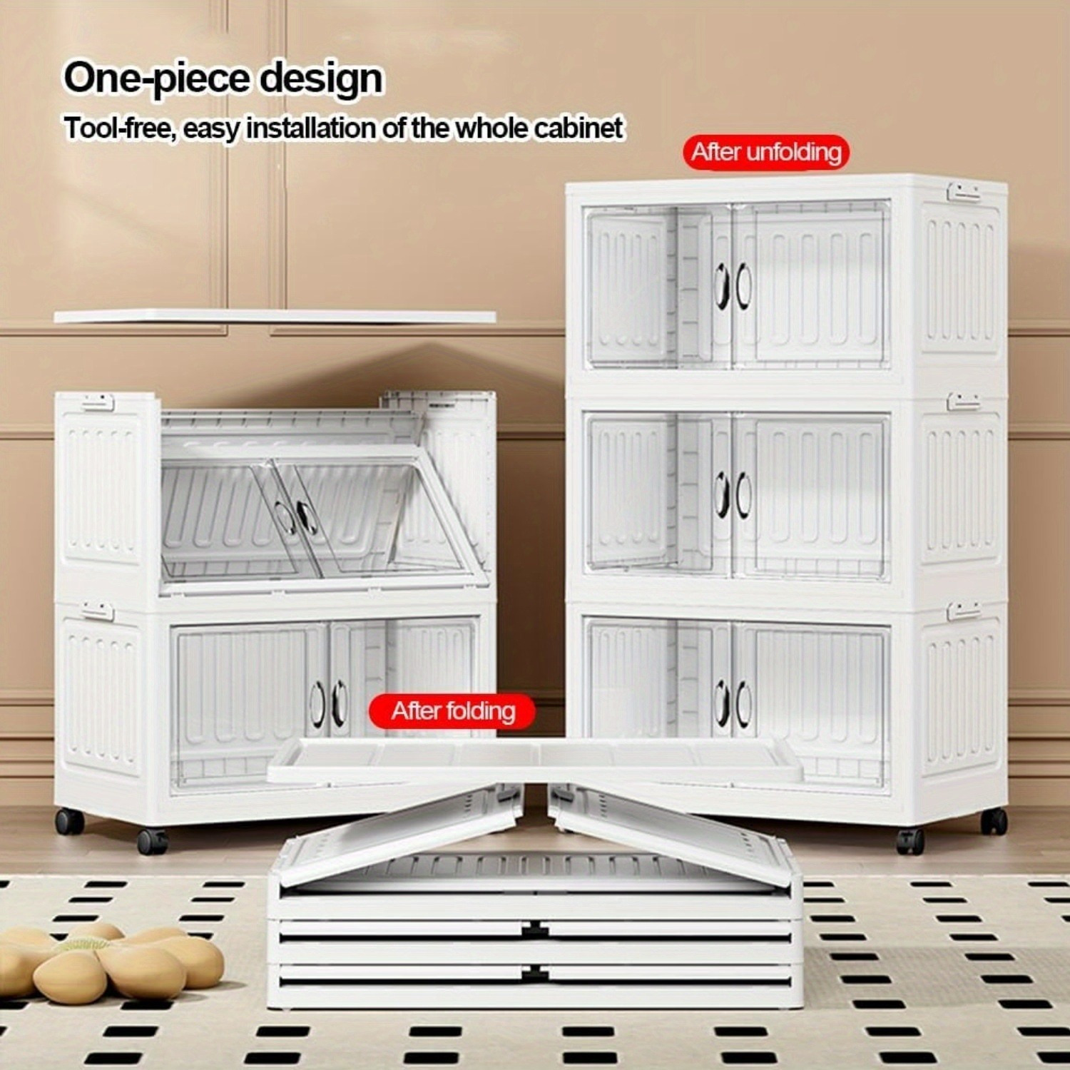 versatile 2 3 tier waterproof plastic storage cabinet wheels Temu Germany