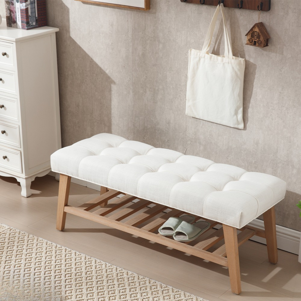 Farmhouse Style Entrance Shoe Changing Bench Solid - Temu