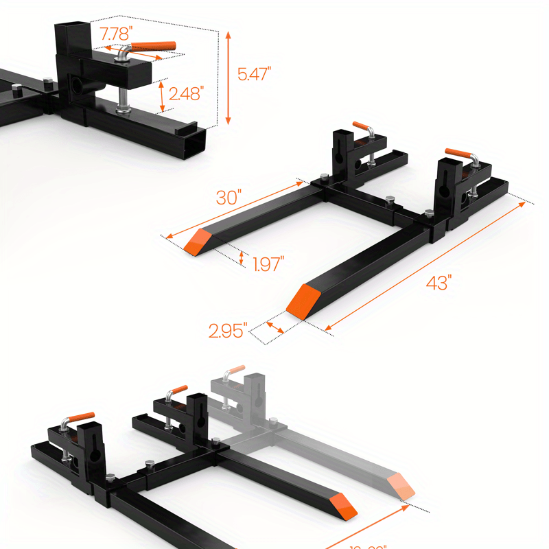 'clamp Pallet Forksheavy Duty Tractor Forks - Temu