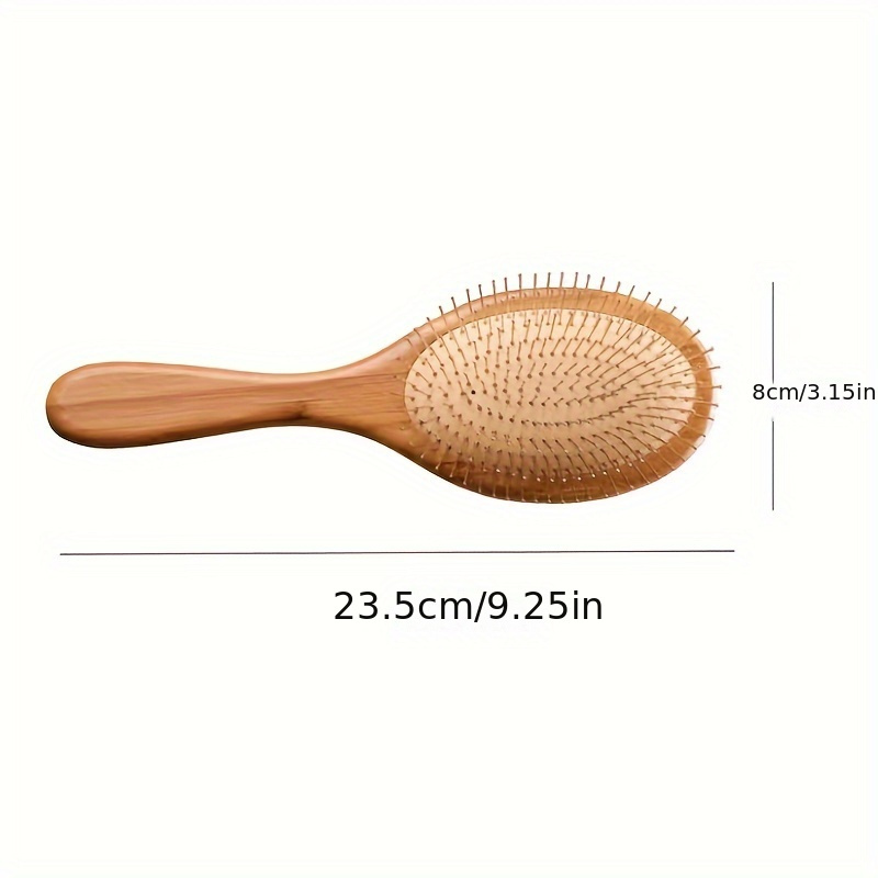 a comb bamboo handle anti static comb massage scalp comb - Temu