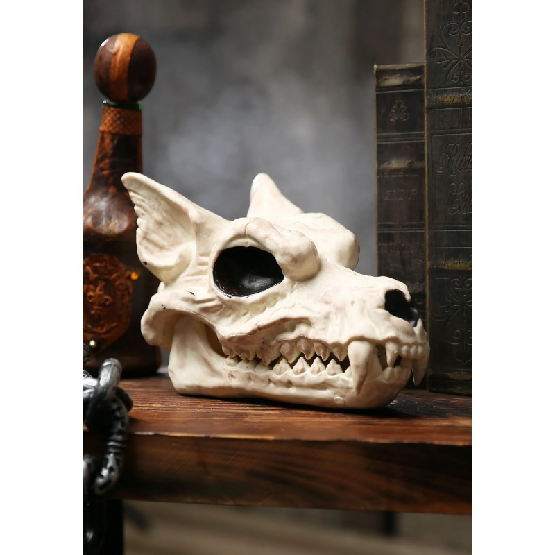 Realistic Werewolf Skull Decor Spooky Halloween Prop Vintage - Temu