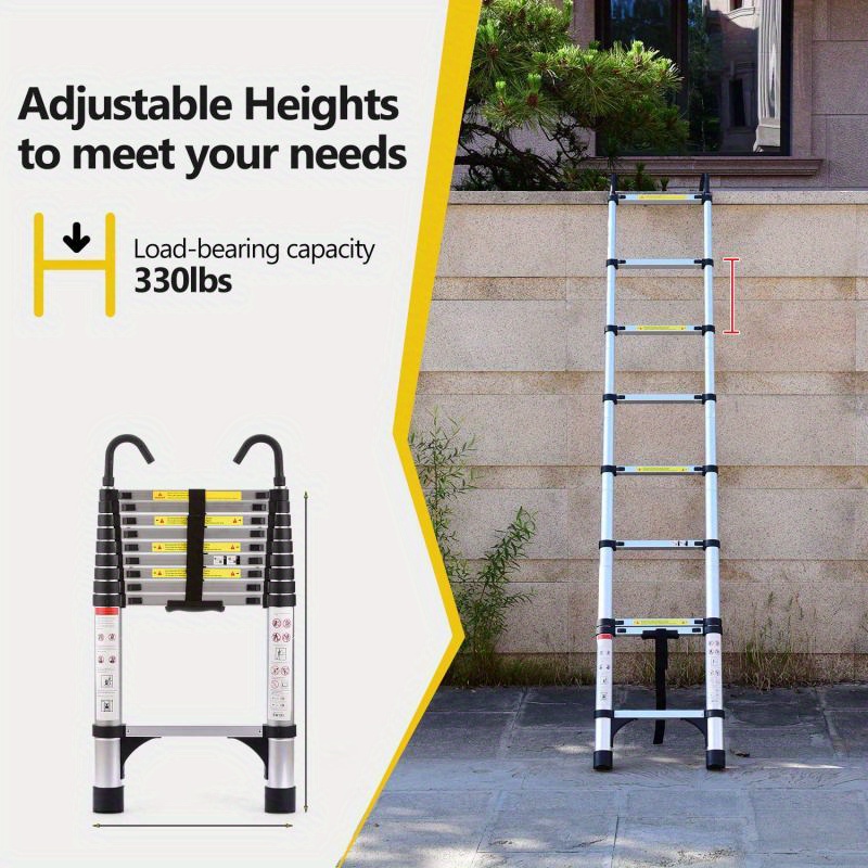 Telescopic .5 Foot Aluminum Button Telescopic Ladder - Temu