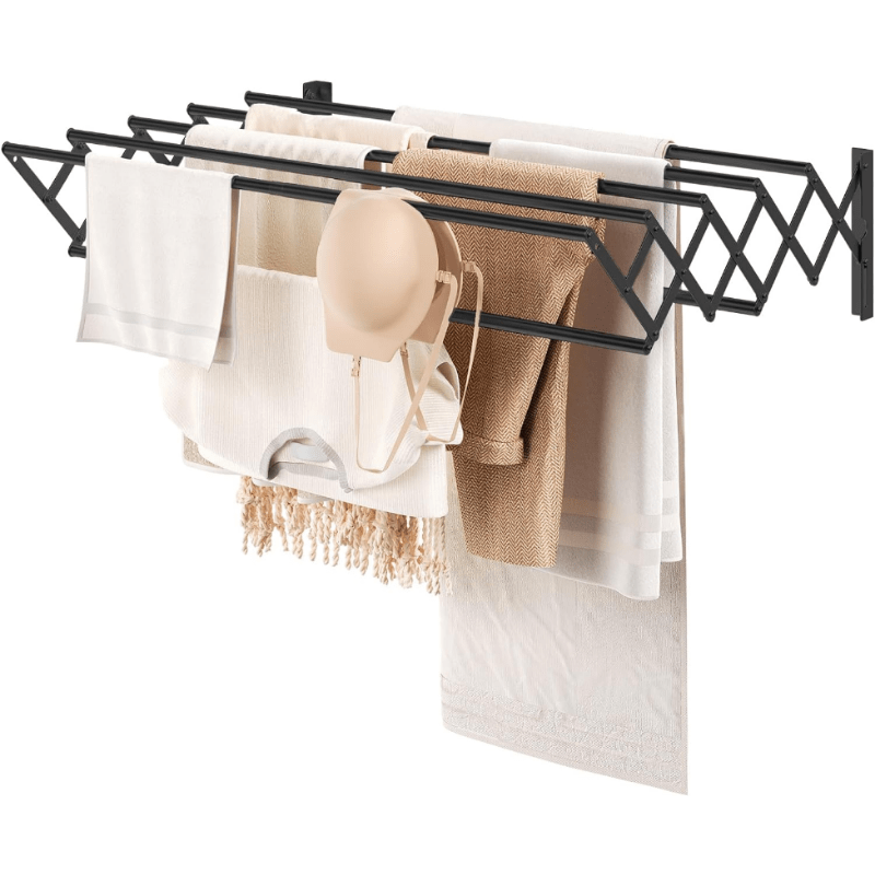 outdoor wall mounted clothes drying rack sold on Temu Australia