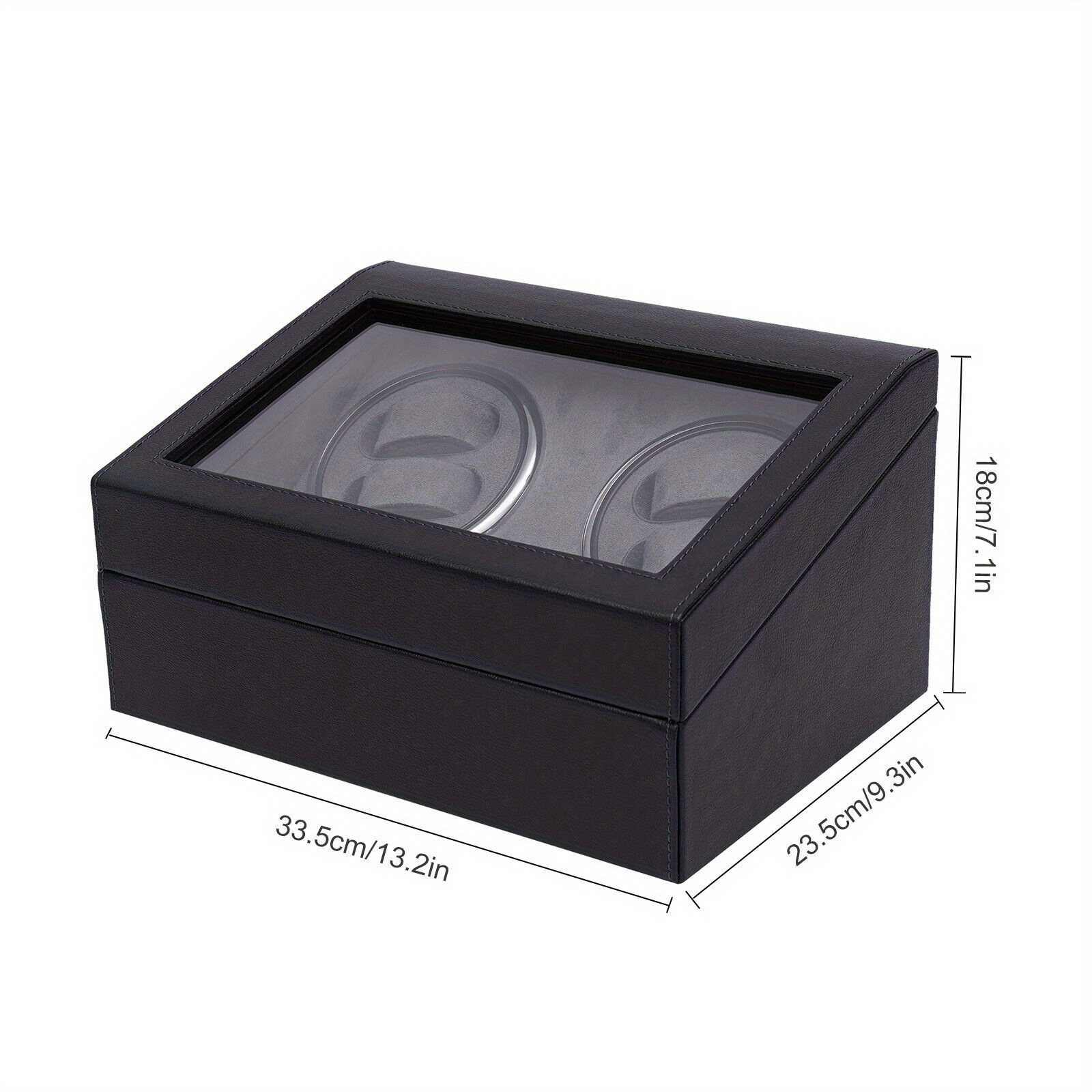 Leather Watch Winder Storage Auto Display Case Box 4+6 - Temu