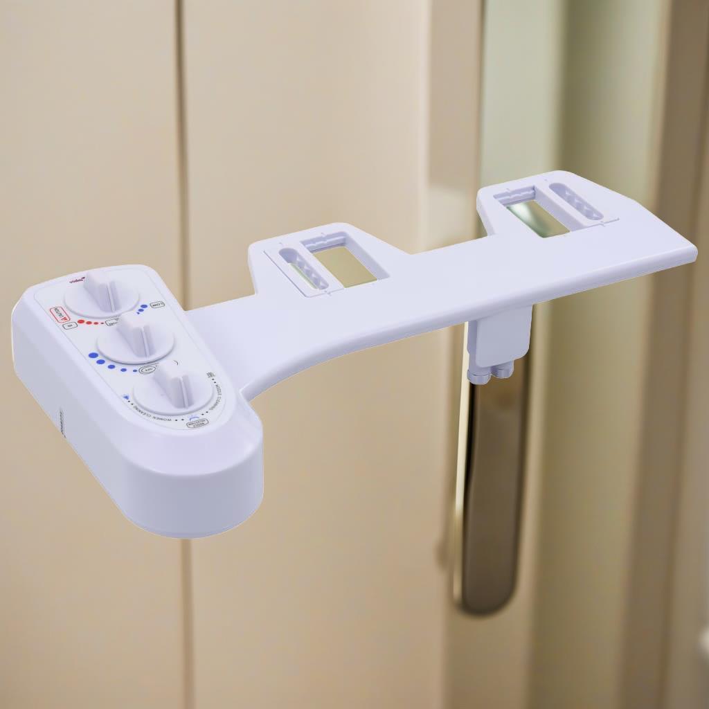 Water Temperature Adjustable Bidet Toilet Attachment Dual Nozzle Design ...