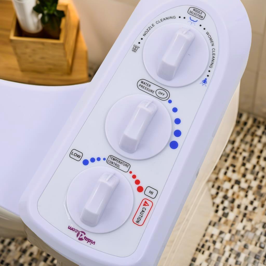 Water Temperature Adjustable Bidet Toilet Attachment Dual Nozzle Design ...
