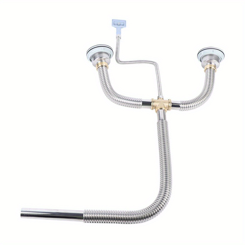 Kitchen Sink Basin Drain Hose Sewer Pipe Fitting Double Sink - Temu