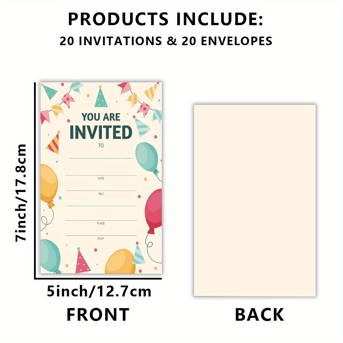 Invitations D'anniversaire Vierges Pour Adolescentes Kit Invitation