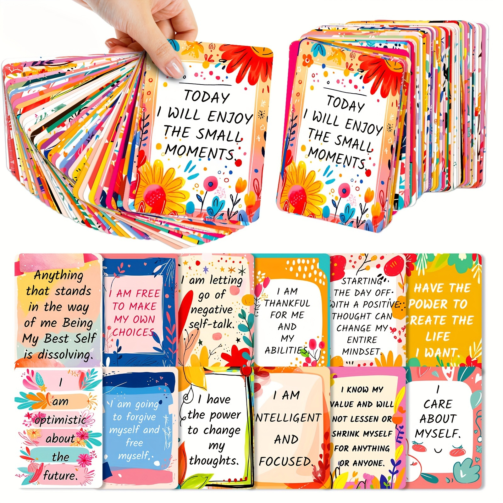 positive affirmation cards sold on Temu United States