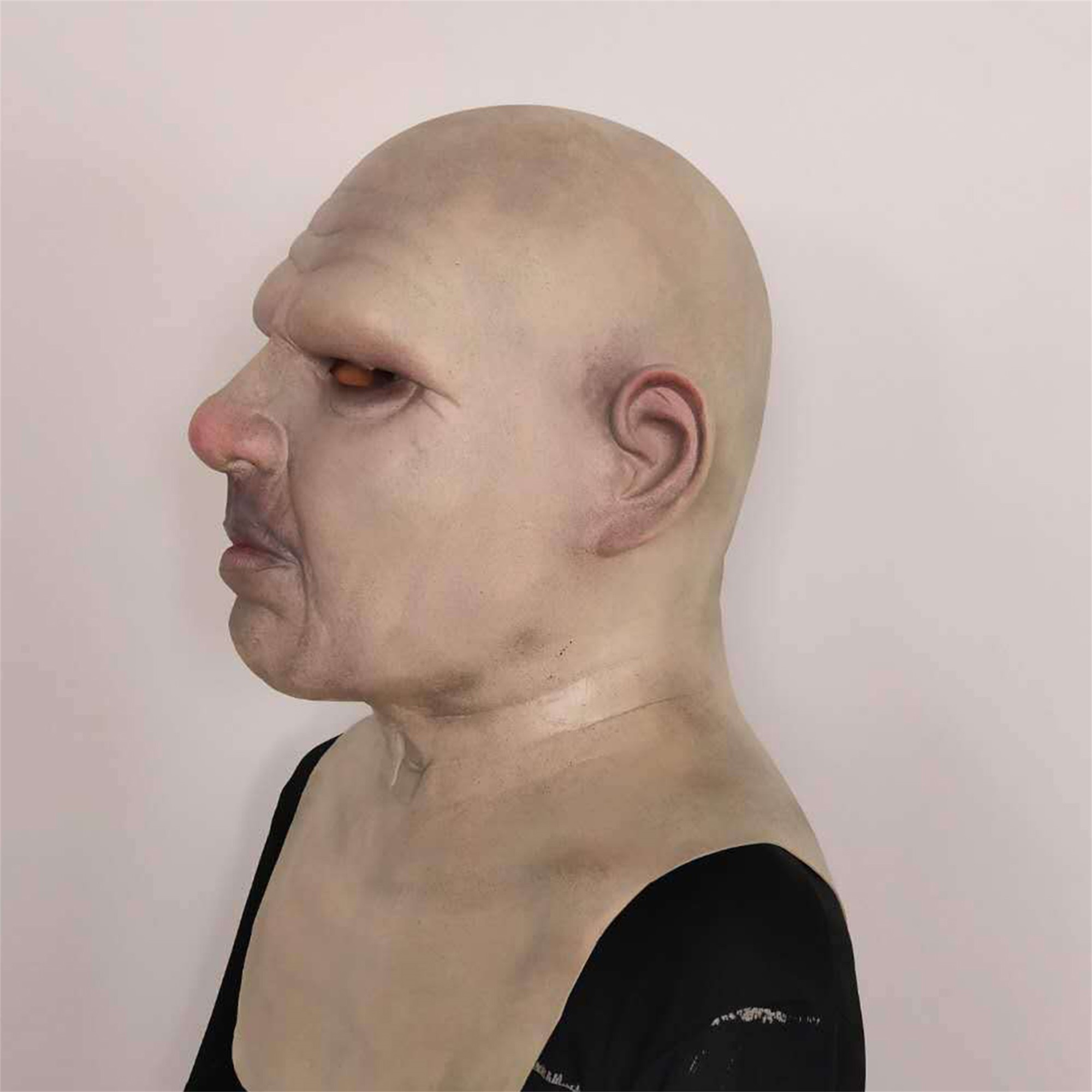 Realistic Bald Old Man Mask Latex Cover Halloween - Temu