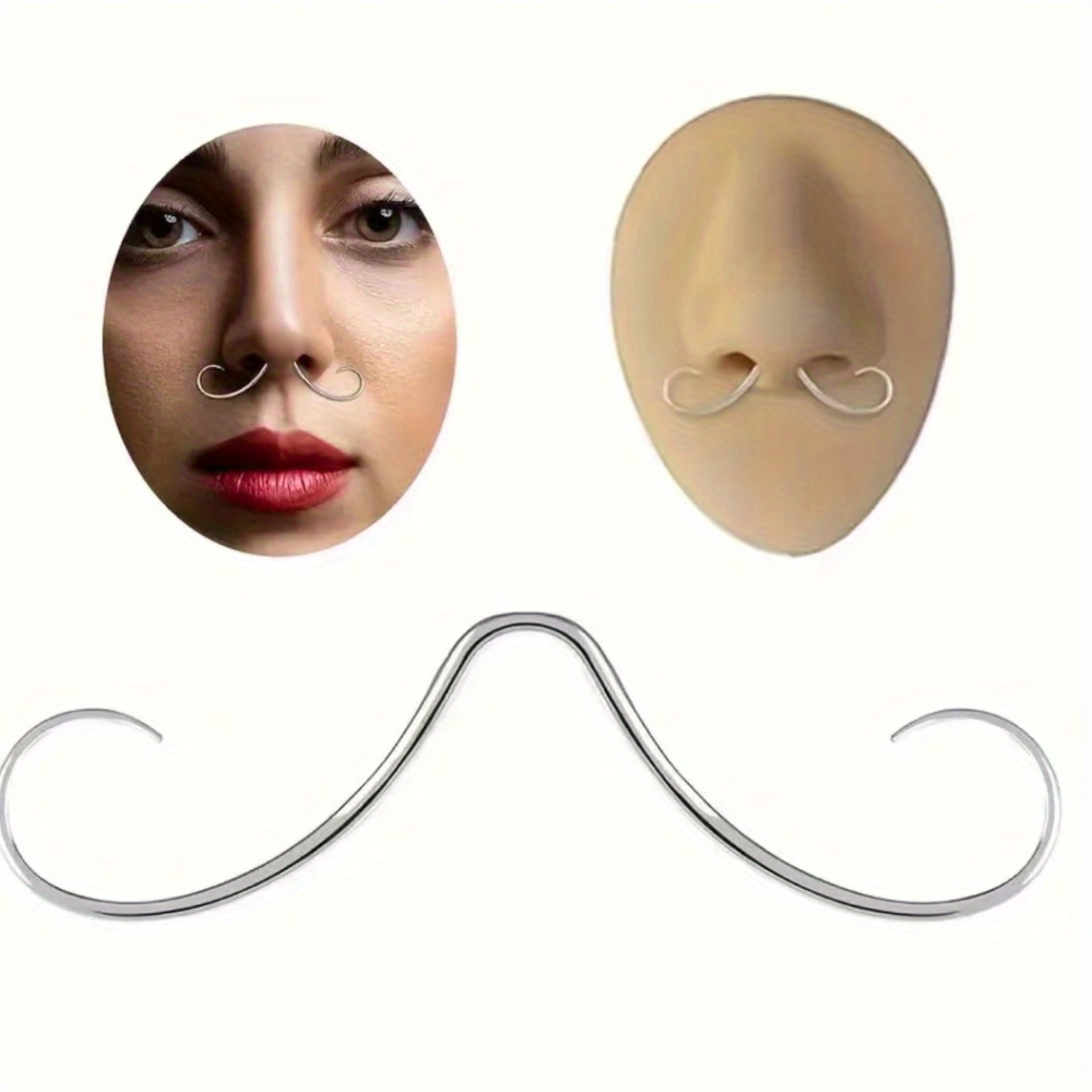 Septum Ring Mustache sold on Temu United States