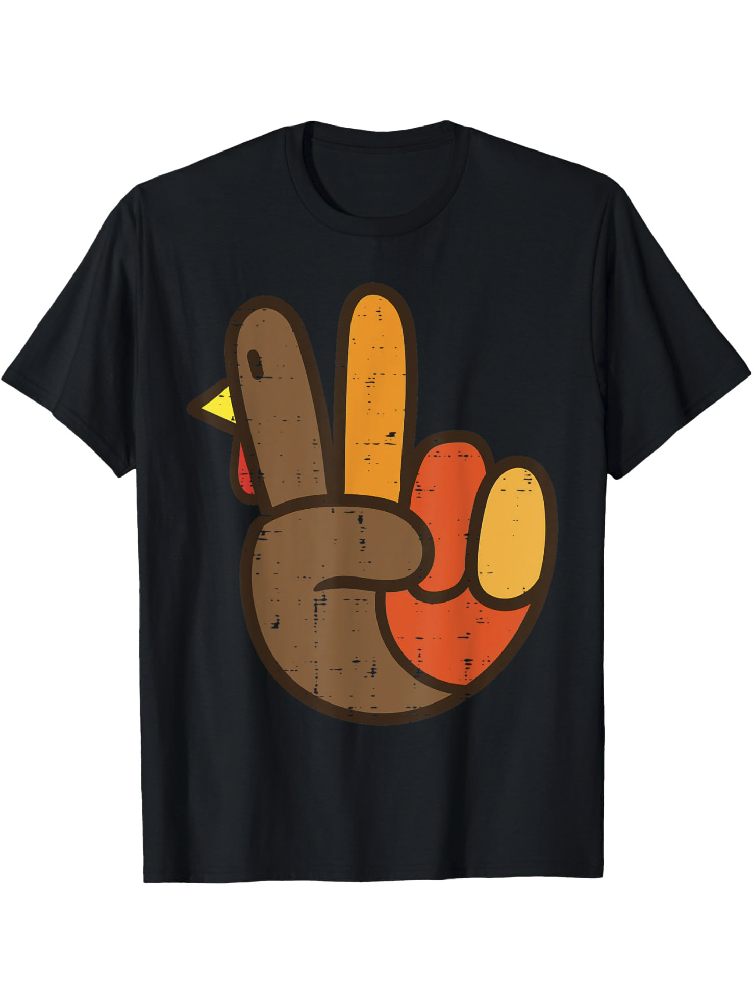 Peace Sign Turkey Hand Cool Thanksgiving Hippie Men Women - Temu