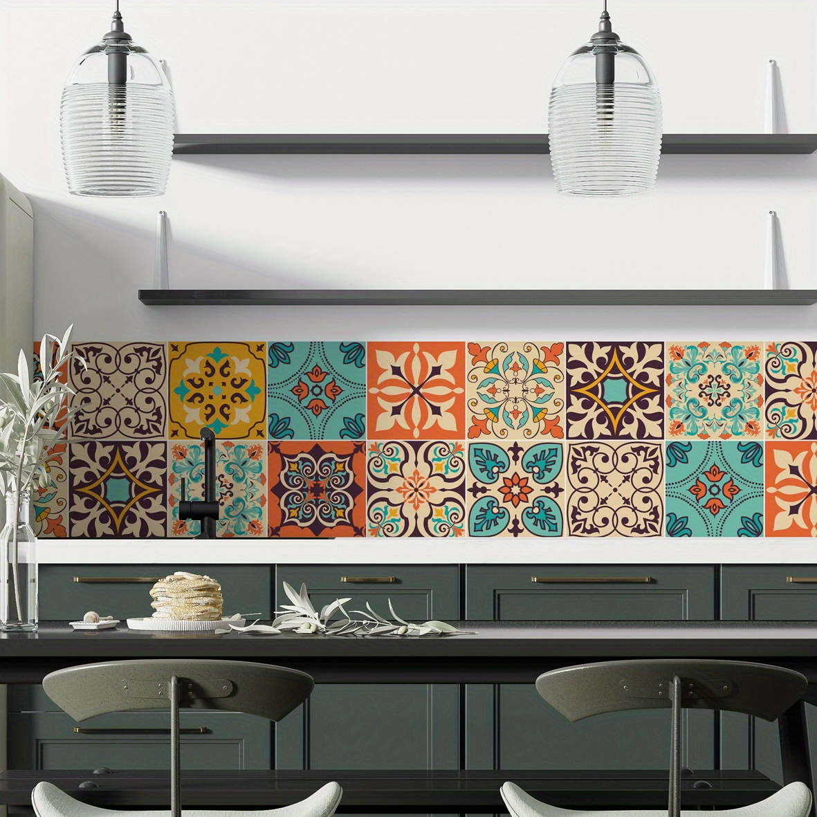 Tile Stickers Peel And Stick WallPOPs Holly Warm Grey Embossed Peel And ...