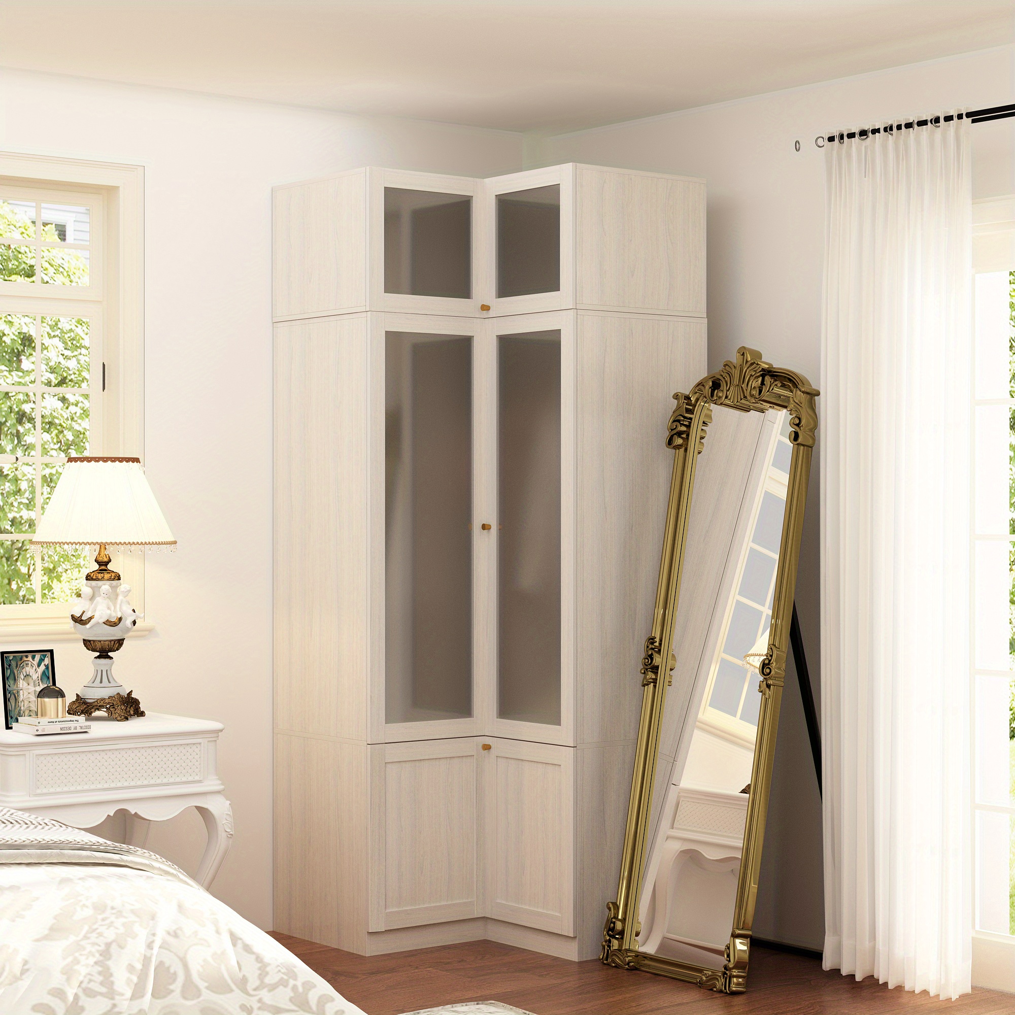 corner wardrobe sold on Temu United States