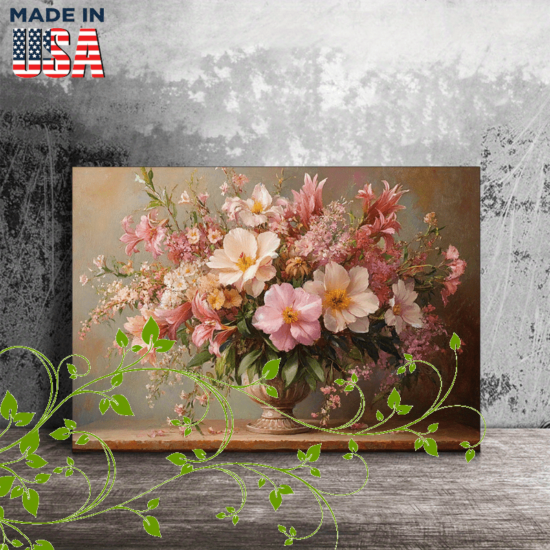 Vibrant Painting Soft Pastel colored Flowers In A - Temu