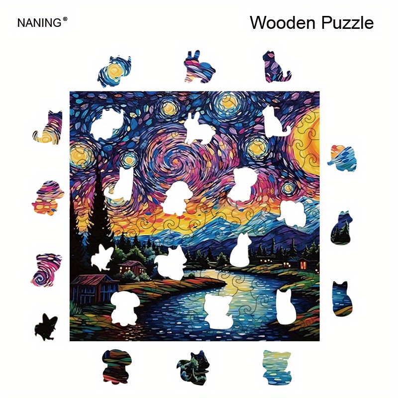 wood puzzles sold on Temu United States