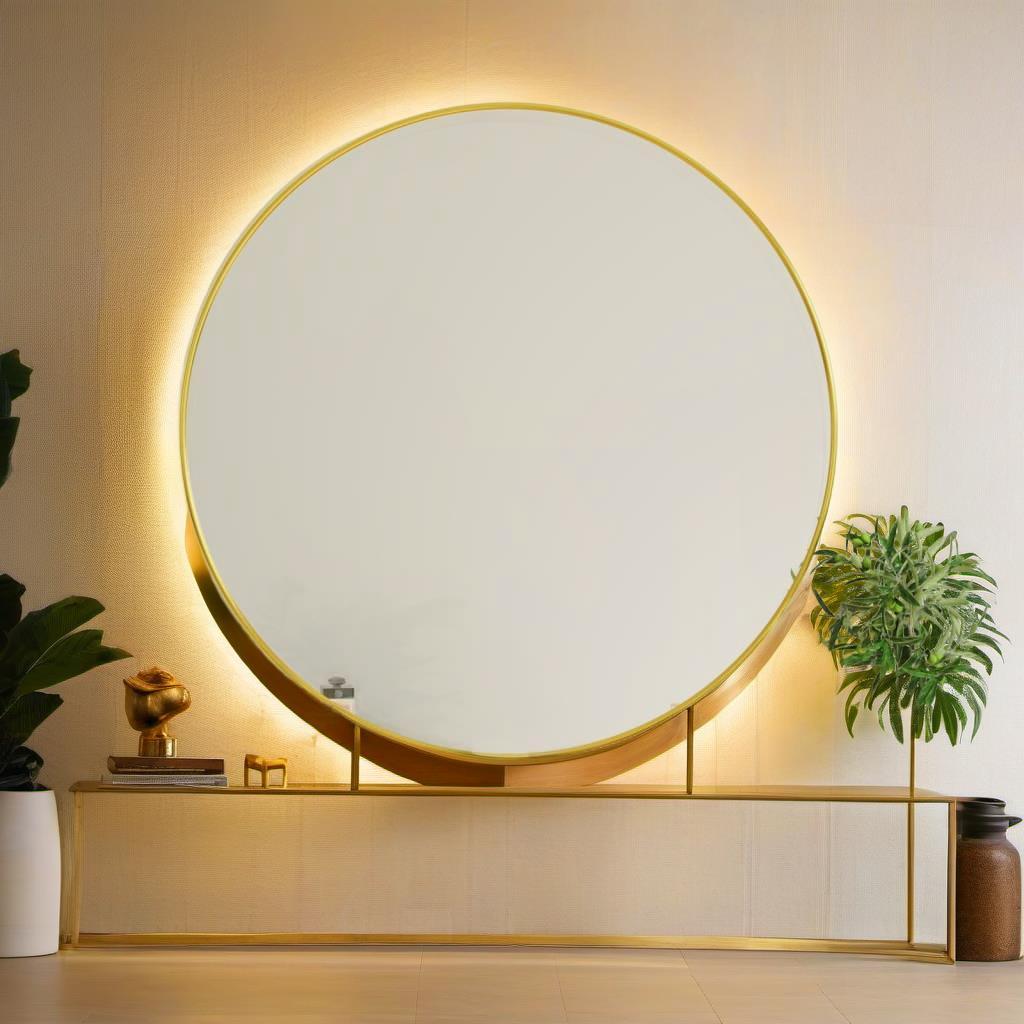 Elegant Gold Round Wall Mirror 23. Decorative - Temu