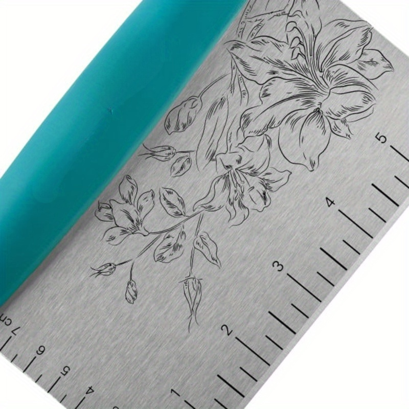 Stainless Steel Bench Scraper Dough Cutter Silver Teal - Temu