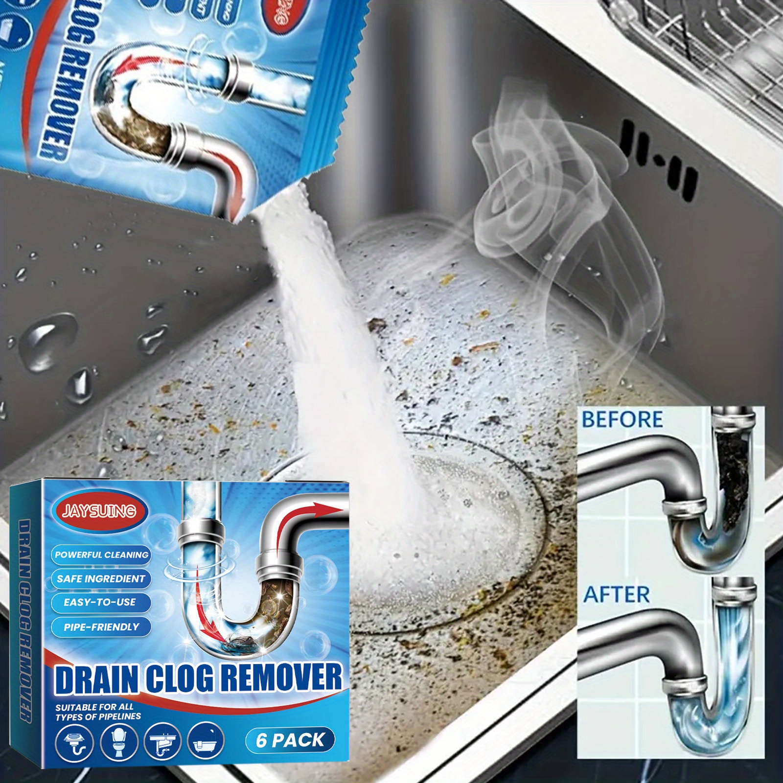 drain cleaner sold on Temu United States