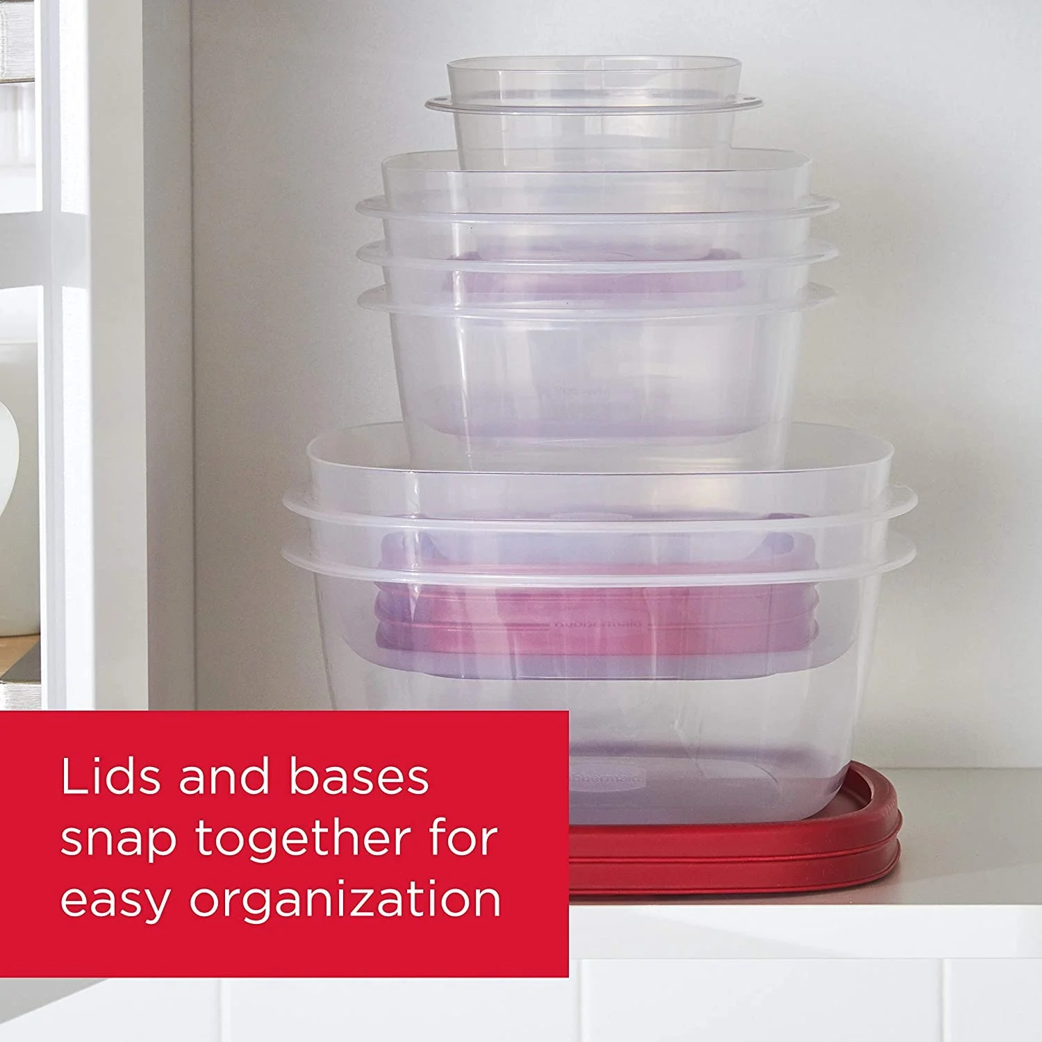 Food Storage Containers Vented Lids Set Red - Temu