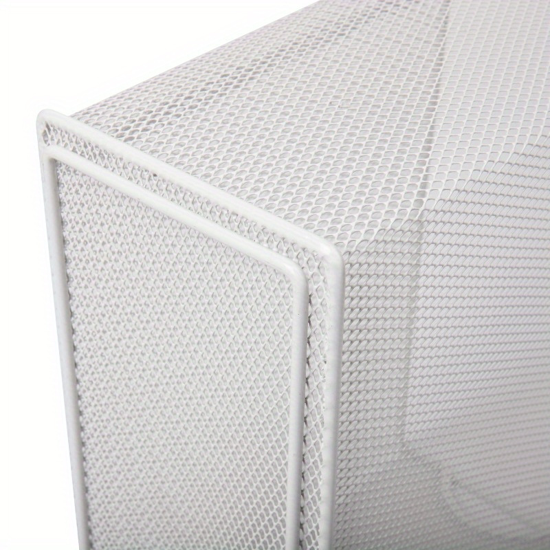 Sleek Black Metal Mesh Desktop Organizer Easy Assembly Space - Temu