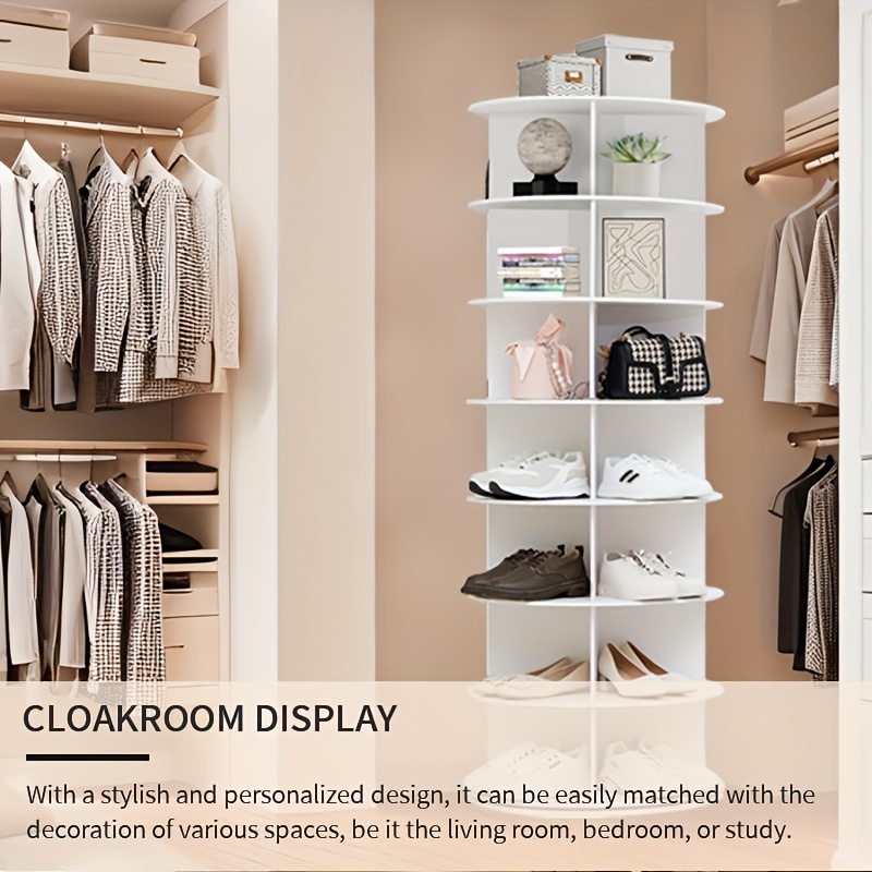 rotating shoe rack tower sold on Temu New Zealand
