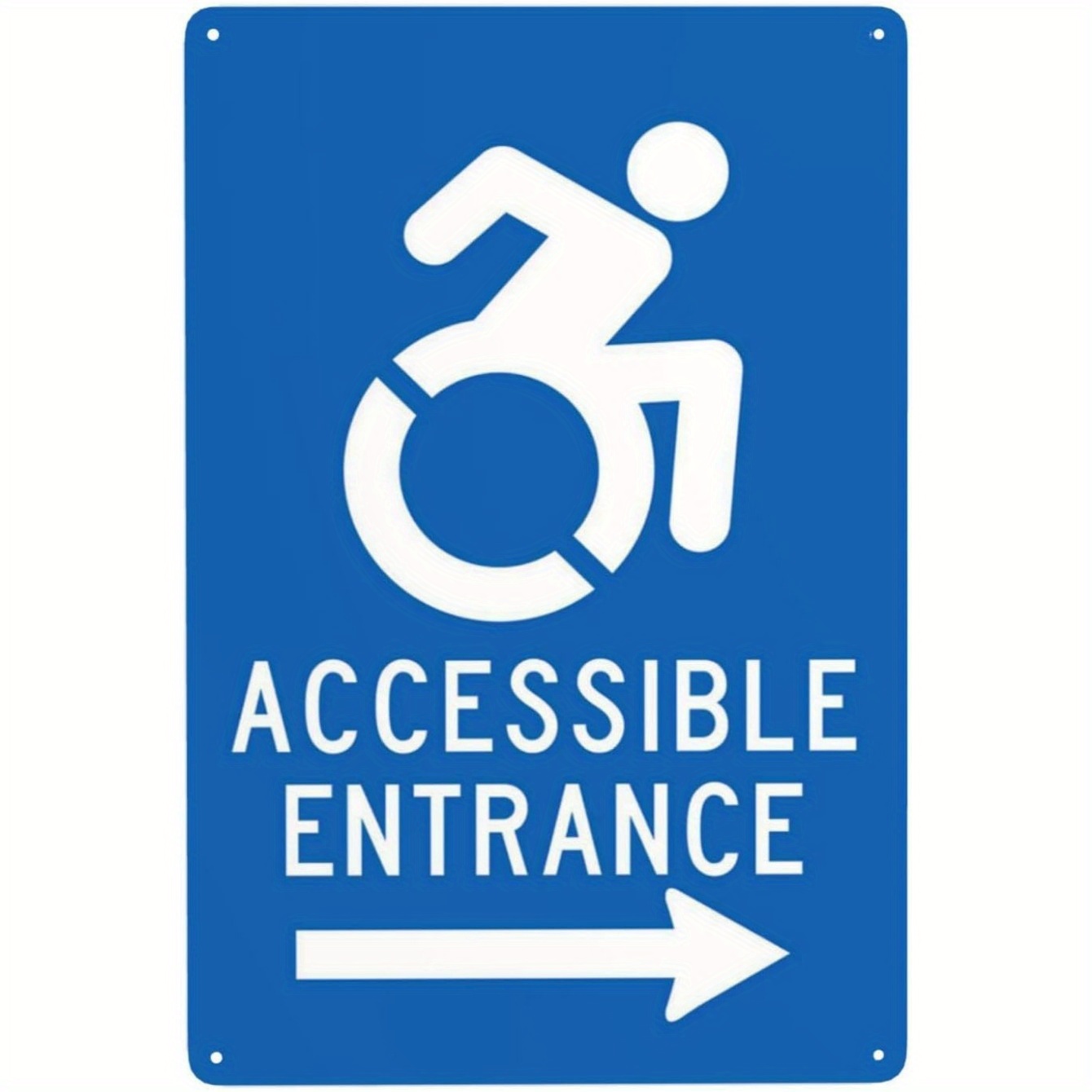 Handicap Parking Sign Entrance Right Arrow Metal - Temu