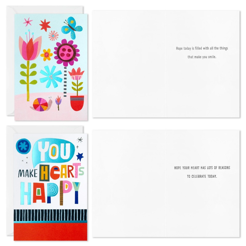 Trendy Lettering Greeting Cards Assorted Designs Holidays - Temu