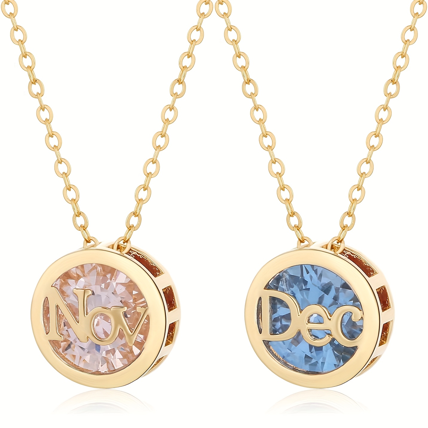 birthstone necklace sold on Temu United States