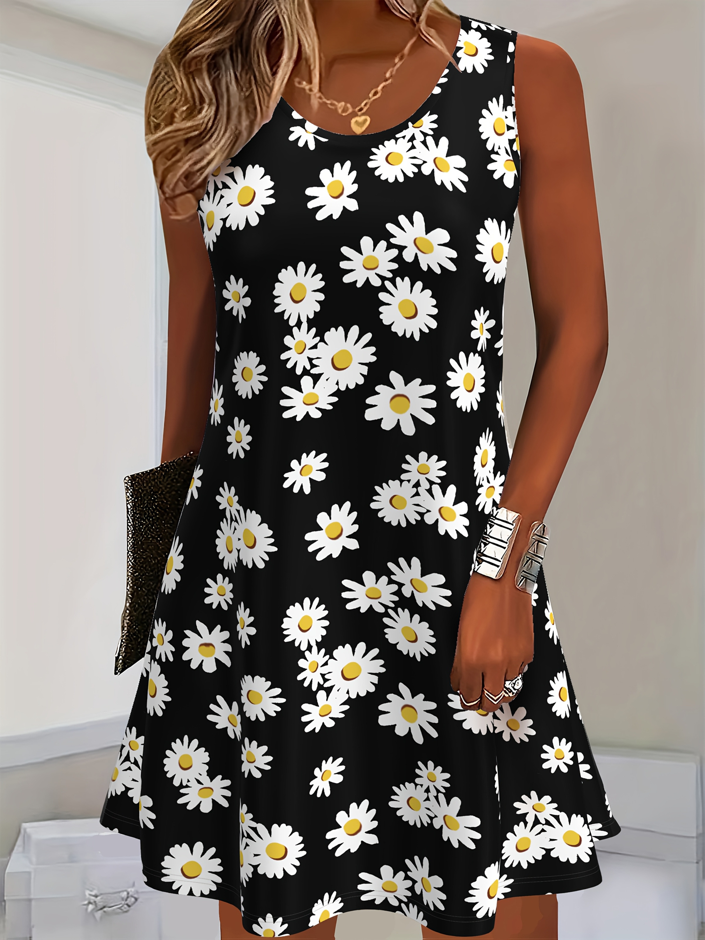 daisy print dress sold on Temu United States