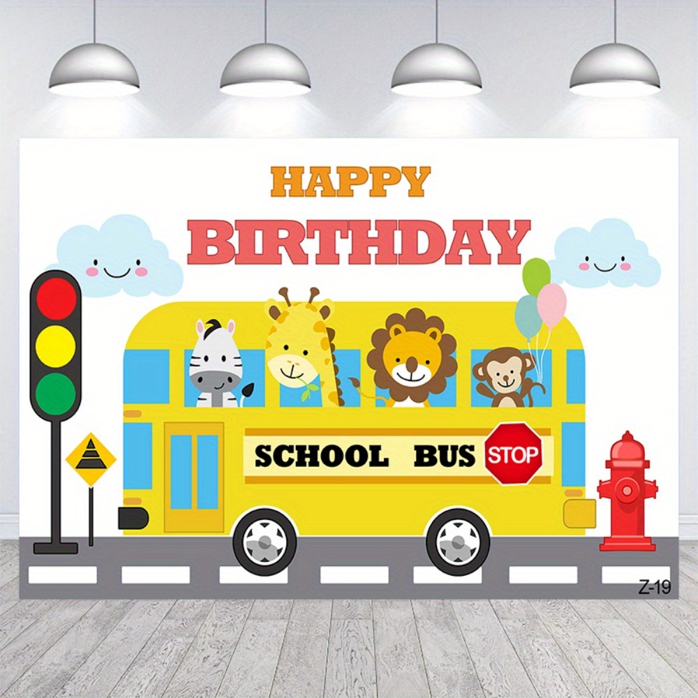Birthday School Bus Clip Art