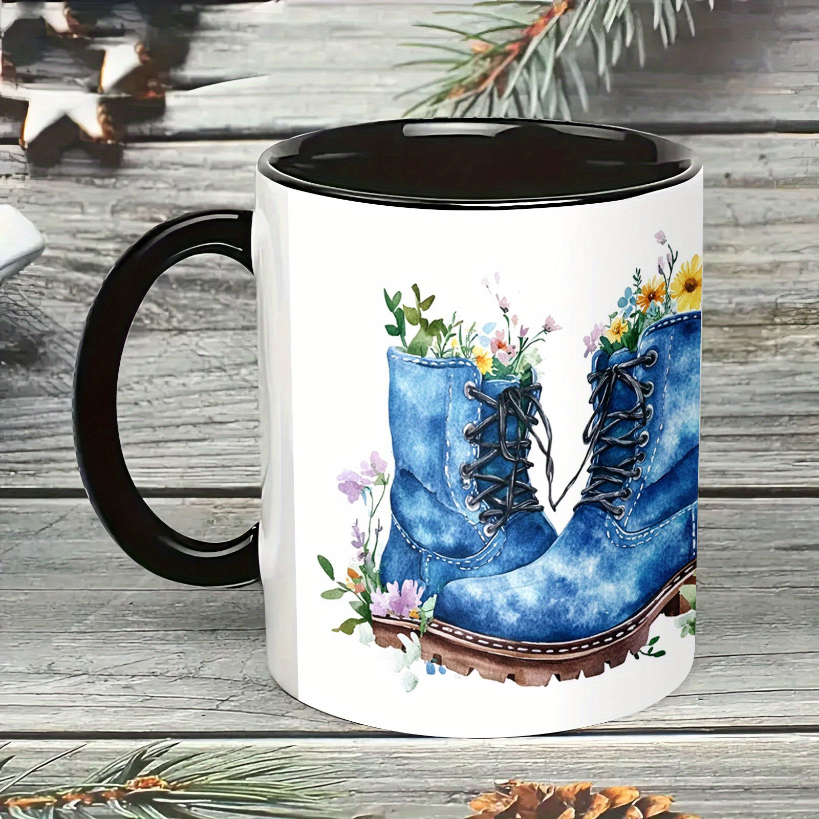 Boot Beer Mug Floral Arrangement