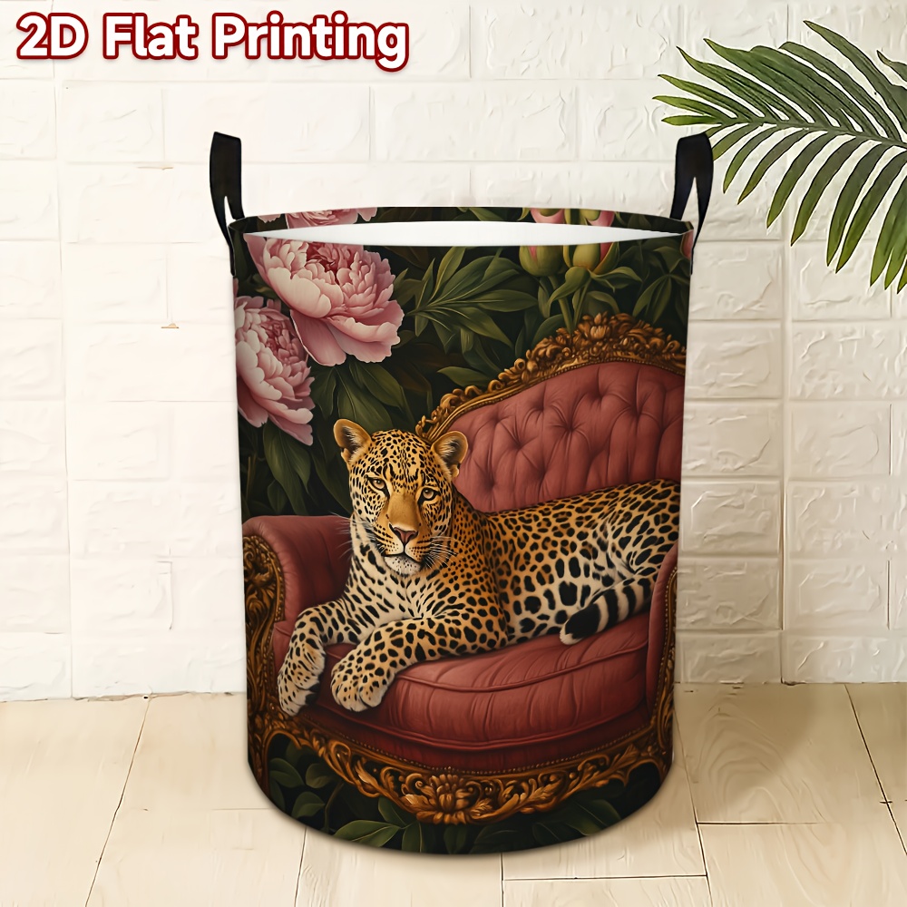 leopard laundry basket sold on Temu United States