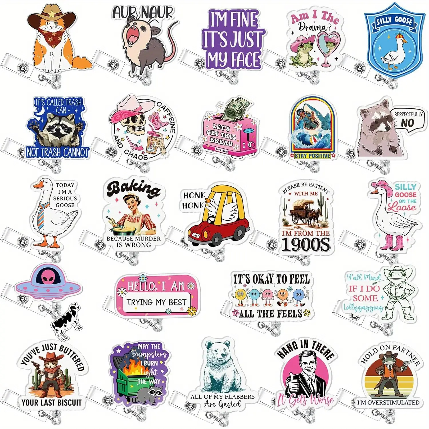 badge reels sold on Temu United States