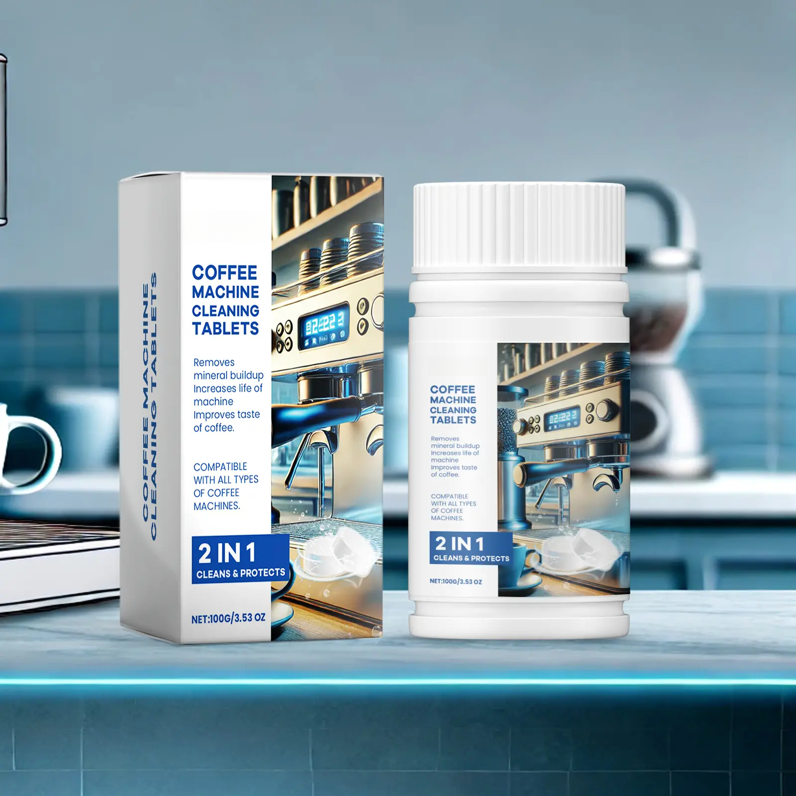 coffee machine cleaning tablets sold on Temu United States