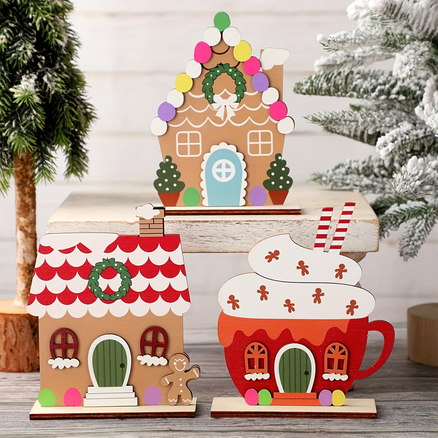 christmas villages decorations sold on Temu Canada