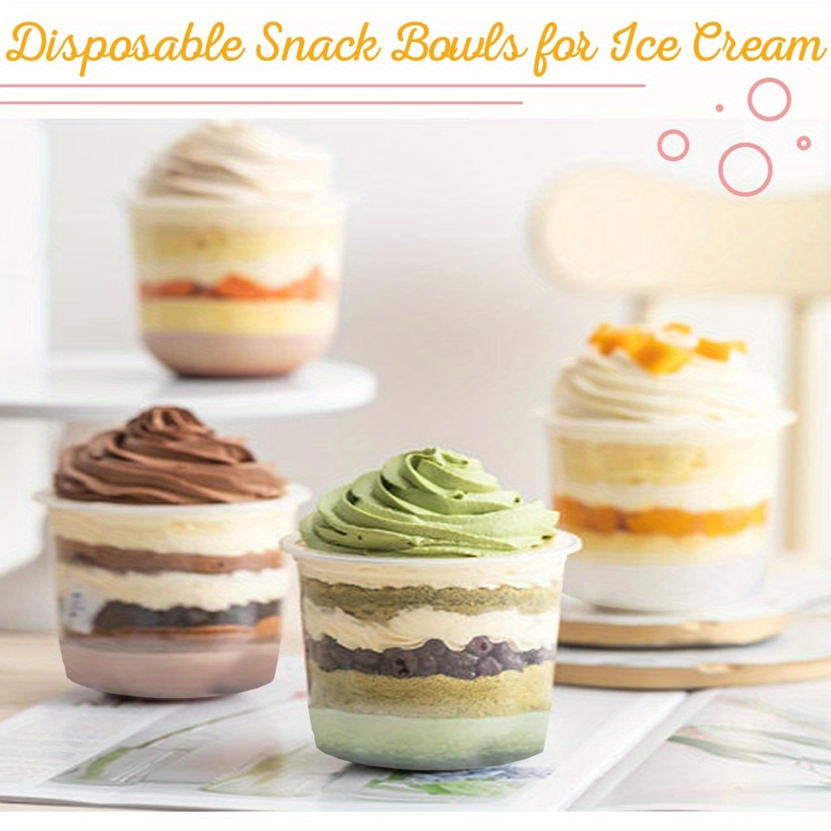 pudding cups with lids sold on Temu United States