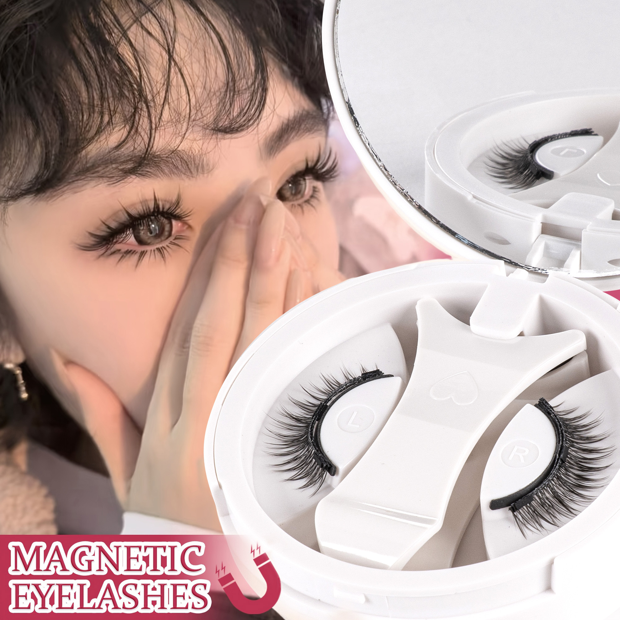 magnetic eyelashes sold on Temu United States
