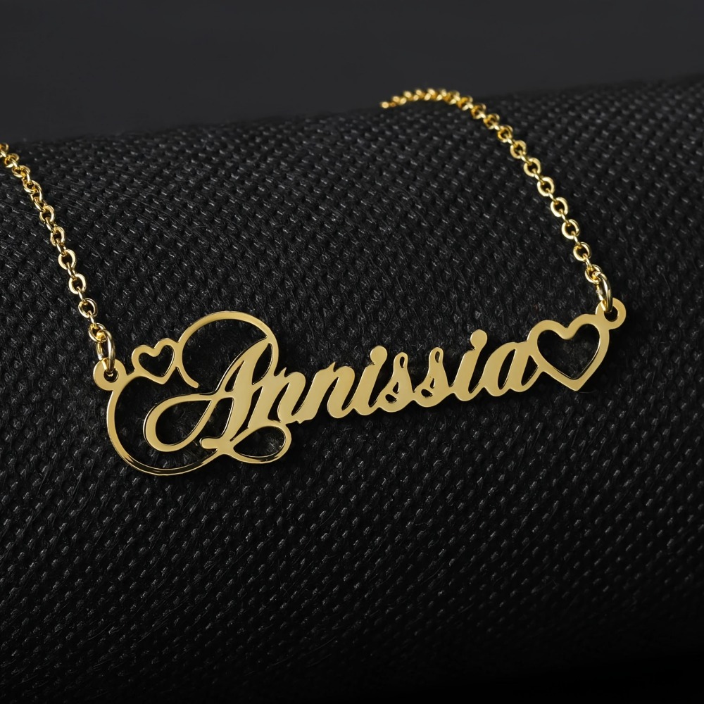 custom name jewelry necklaces sold on Temu United States