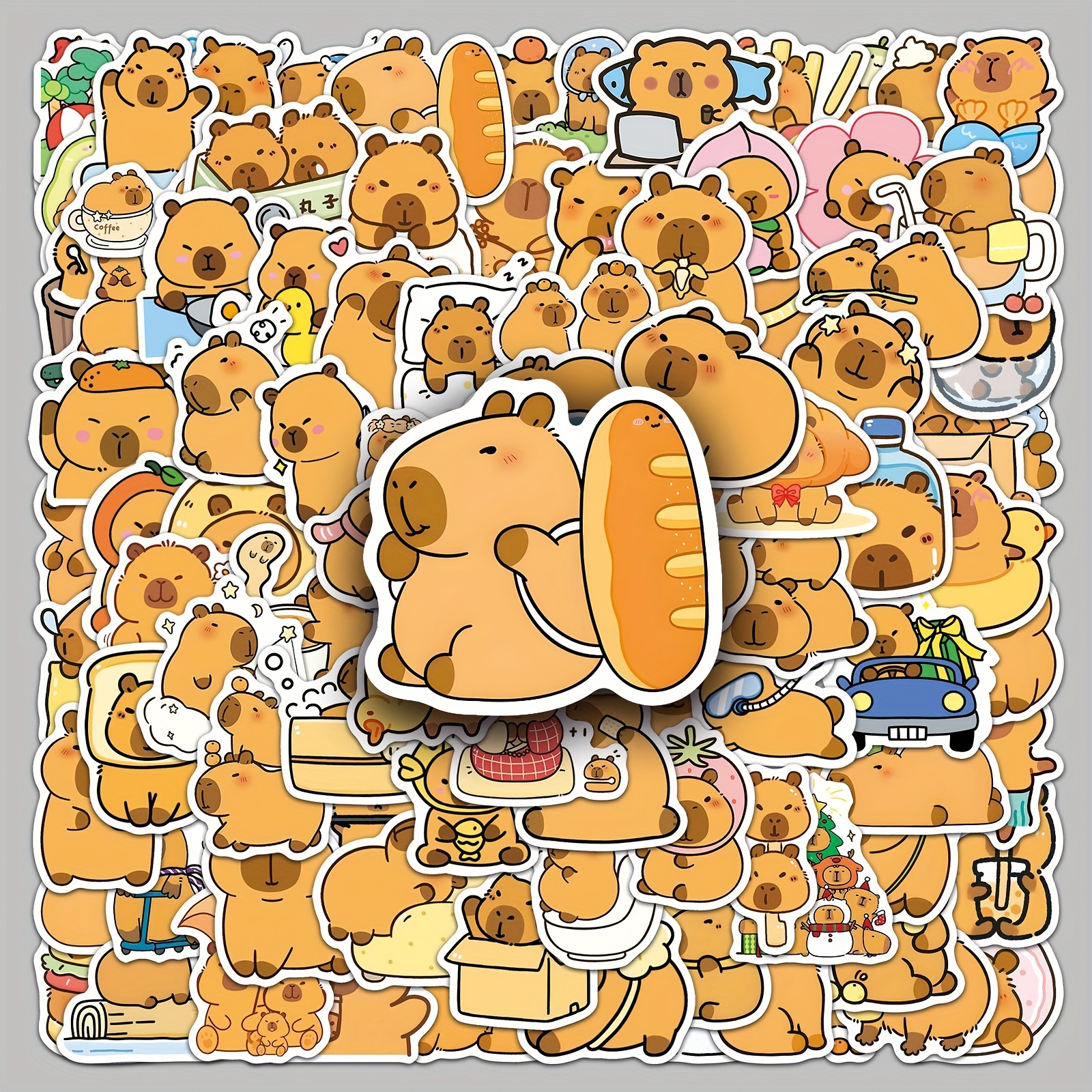 cute capybara stickers sold on Temu United States