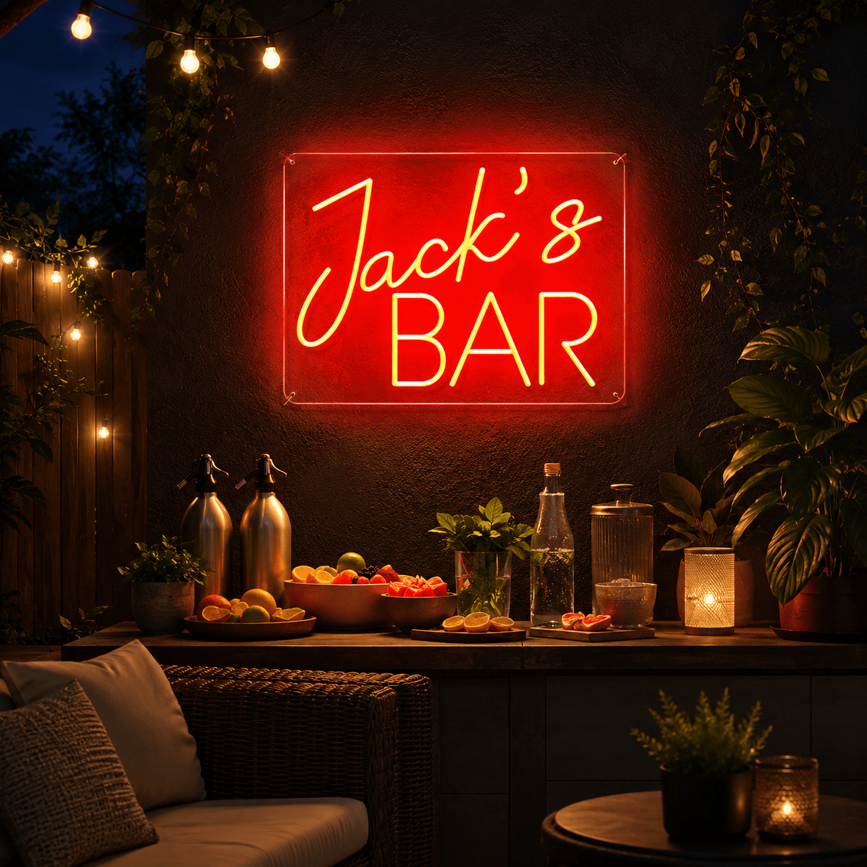 personalised neon sign sold on Temu United States