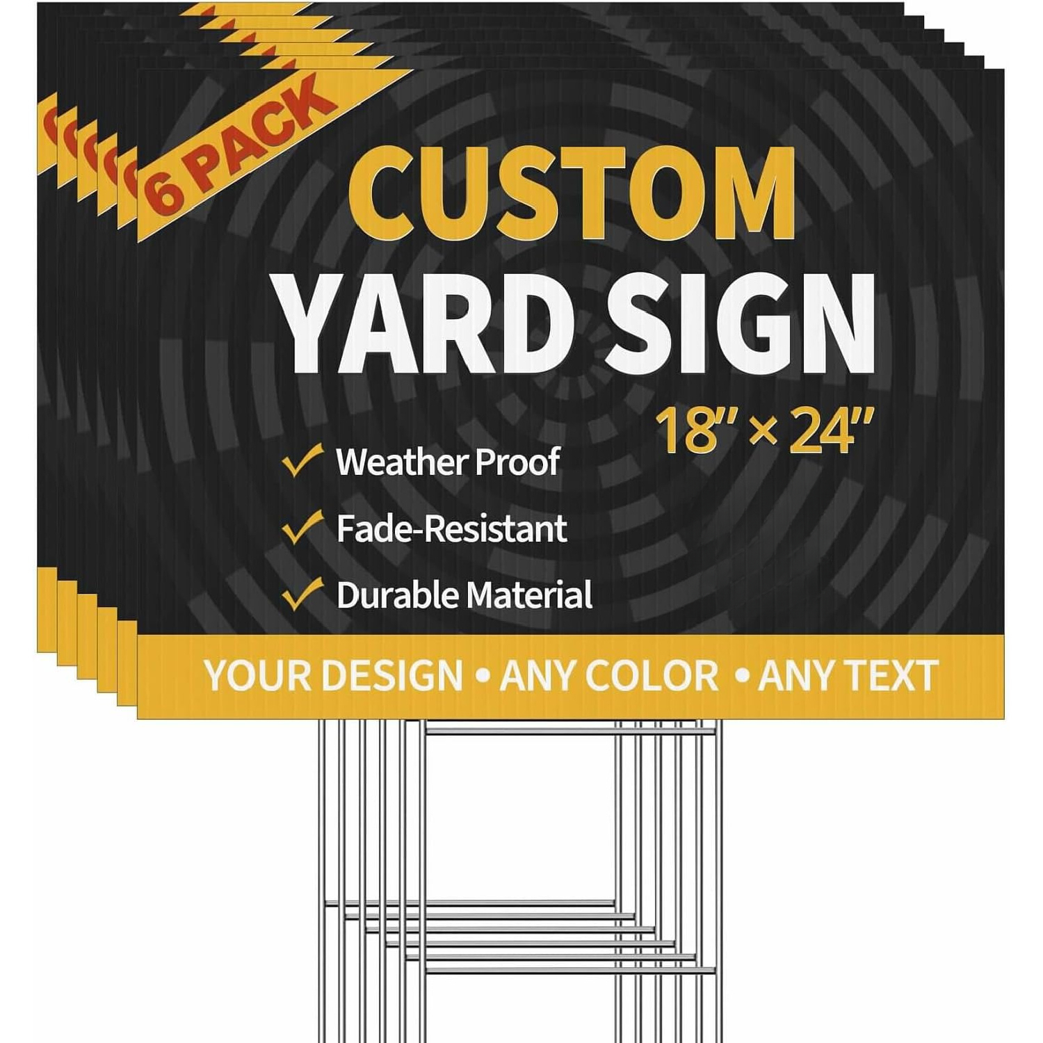 Blank Yellow Yard Signs