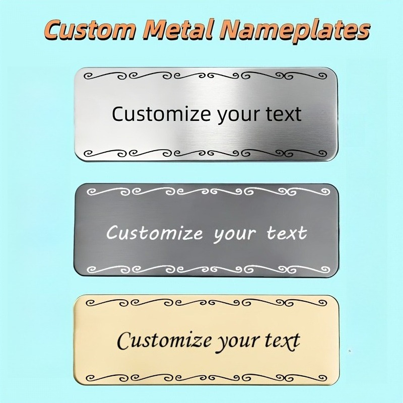 custom name plates sold on Temu United States