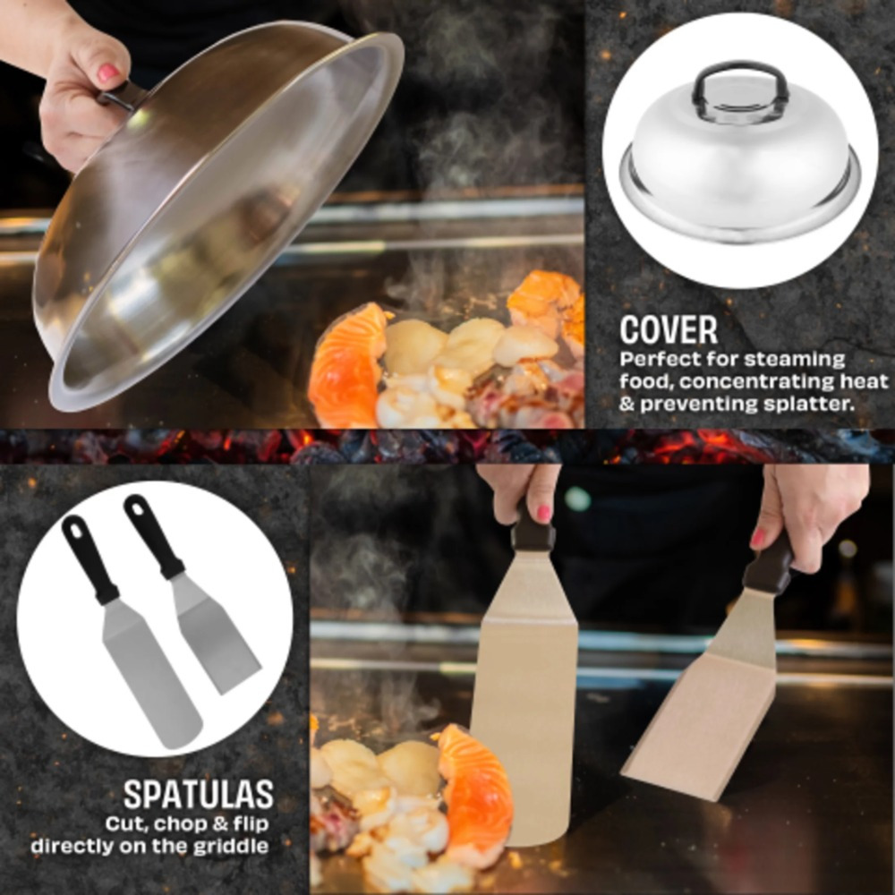 Stainless Steel Griddle Accessories Set Carry Bag - Temu