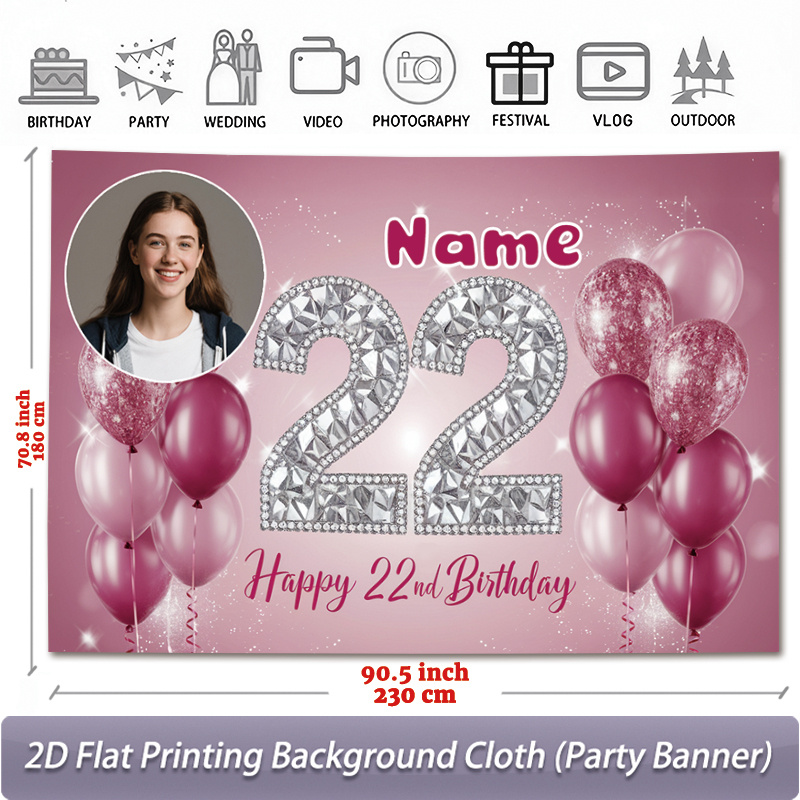 22 birthday decorations sold on Temu United States