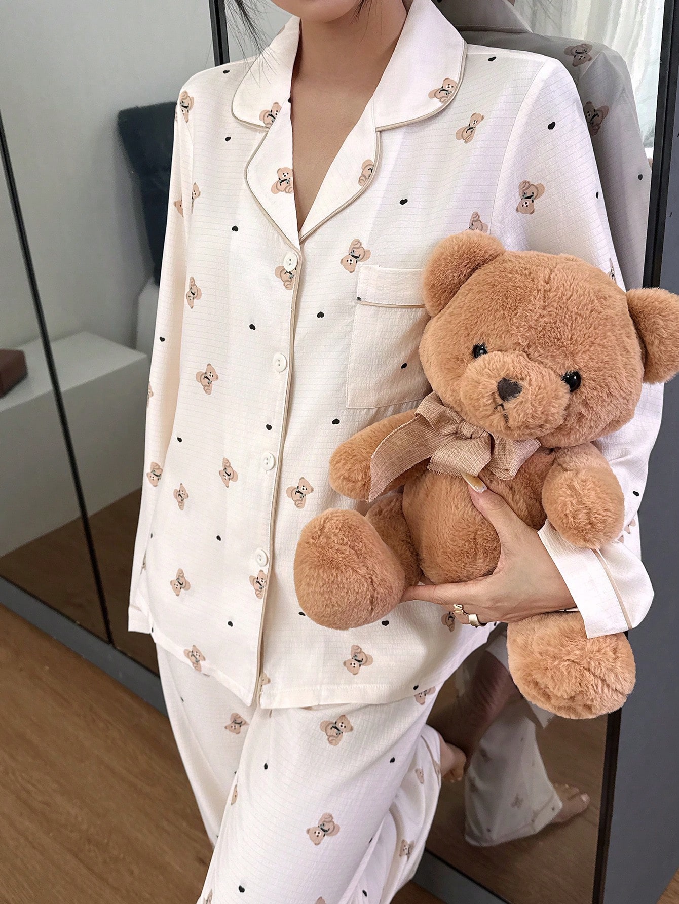 teddy bear pajamas sold on Temu United States