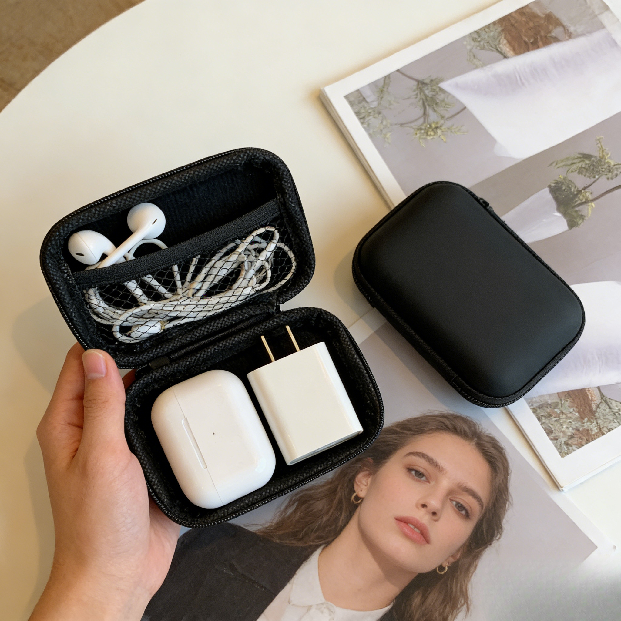travel electronic cable organizer sold on Temu United States