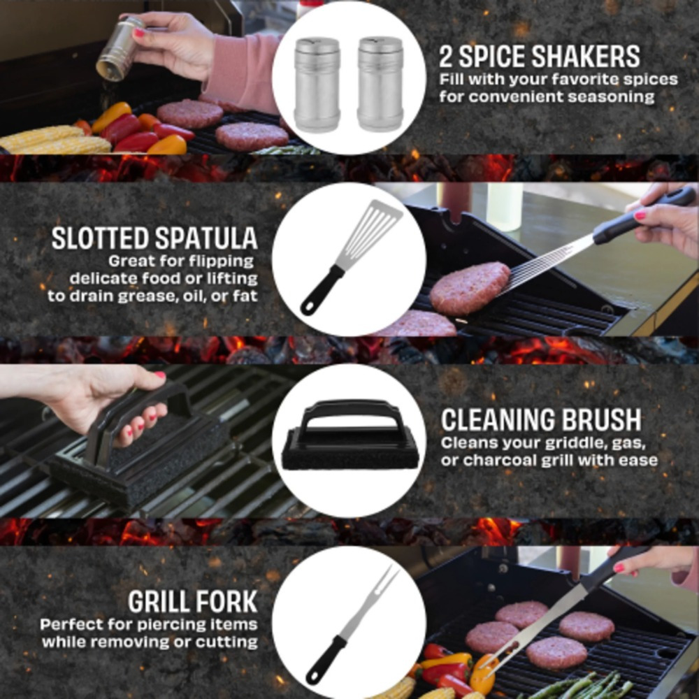 Stainless Steel Griddle Accessories Set Carry Bag - Temu